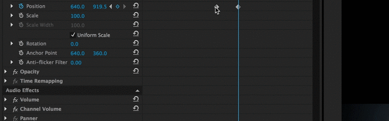 Premiere Pro Tutorial Setting Keyframe Interpolation