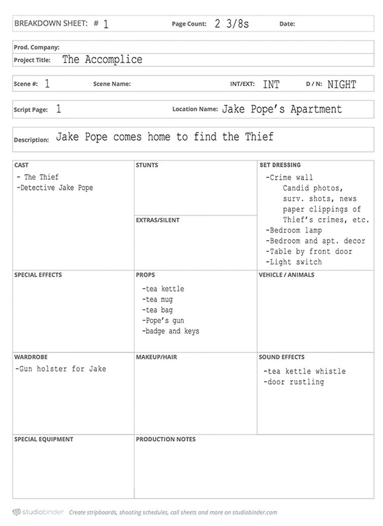 Pre Production Tips The Basics Of Breaking Down A Script