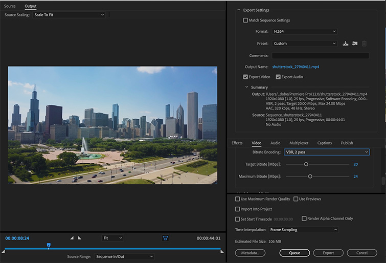 Admit Clay Veil premiere Pro Output Settings Pigment Hook Association