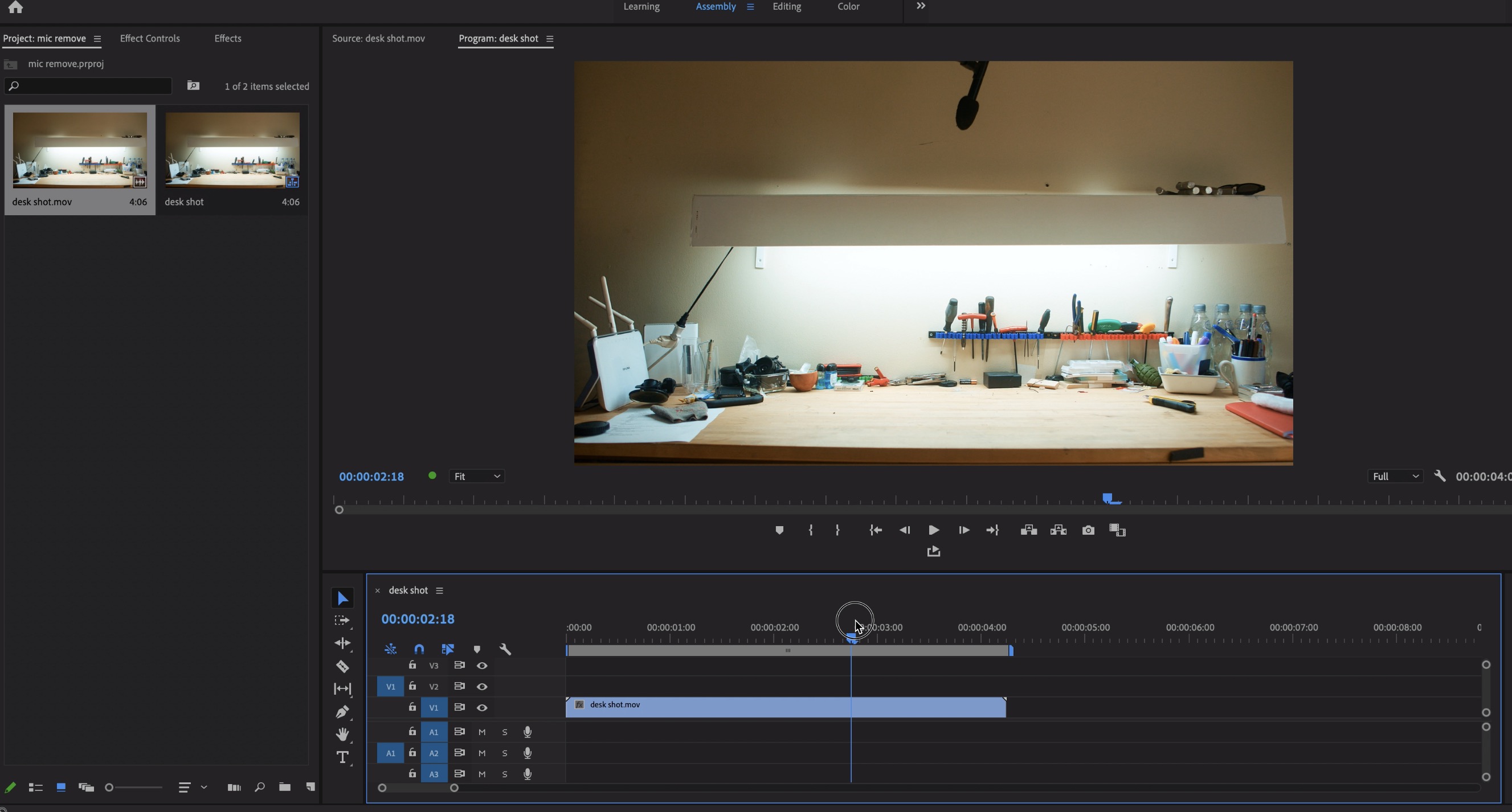 How to Remove the Boom Mic in Resolve and Premiere